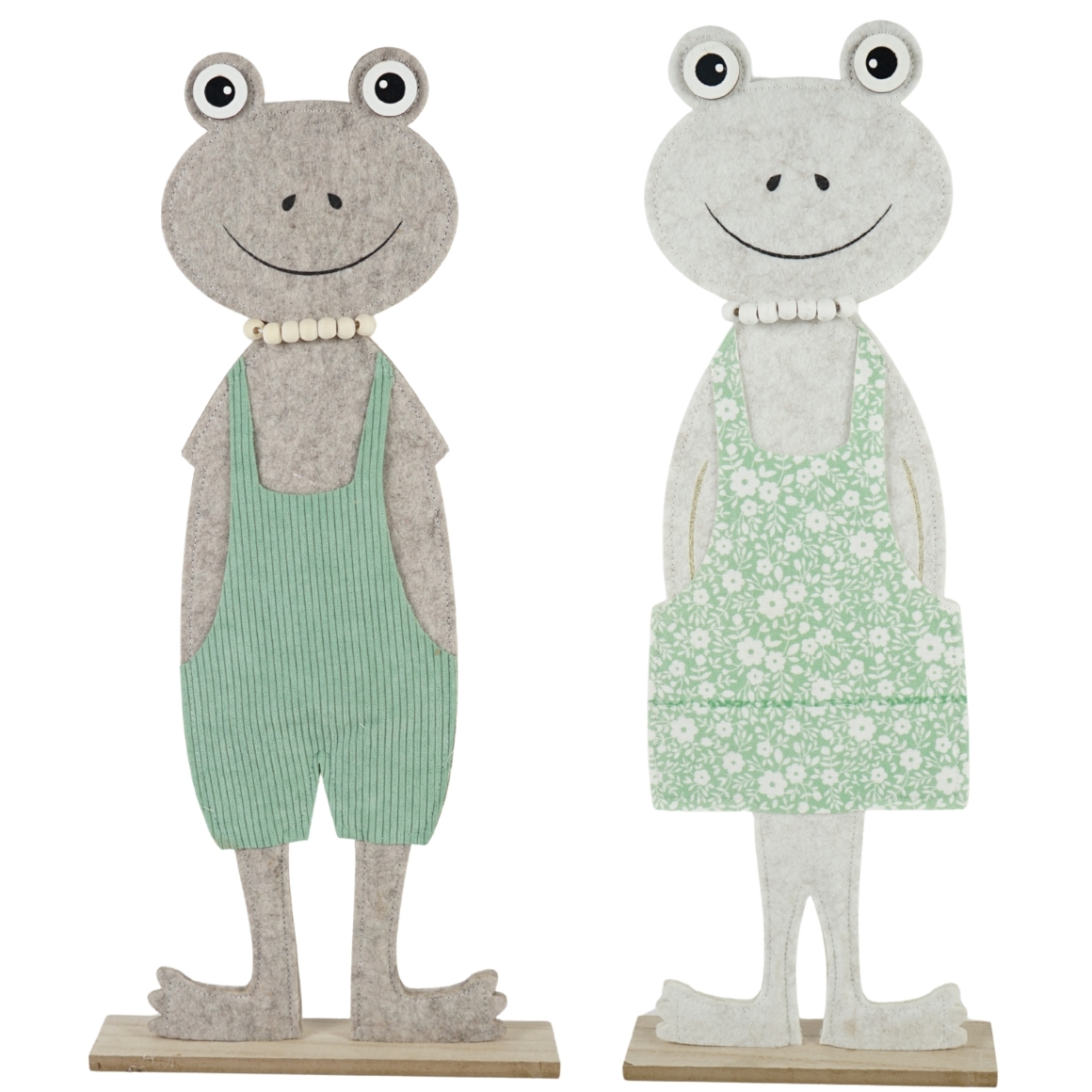 Meekes | Decorative felt frog 50 cm 2 assorted